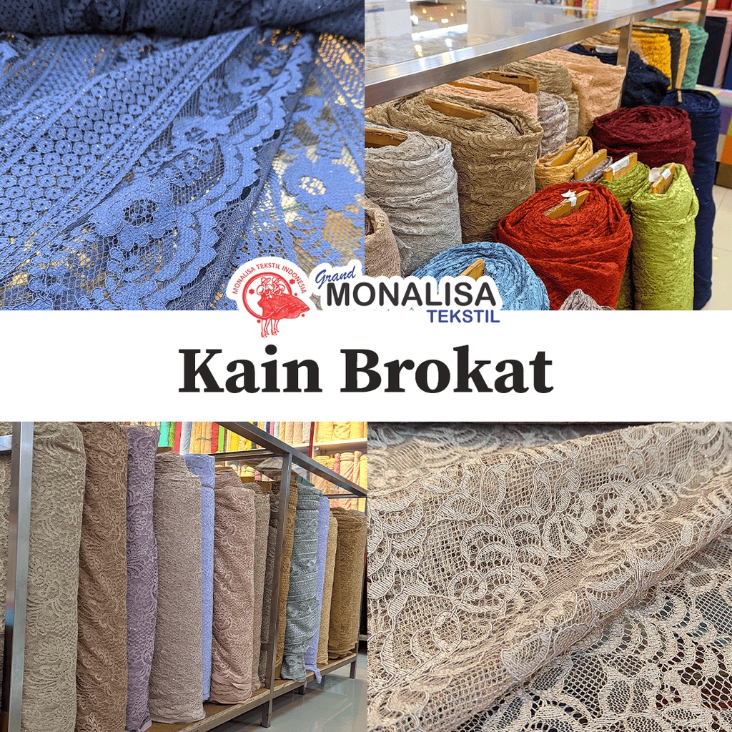 Jual KAIN BROKAT MOTIF CANTIK, BANYAK PILIHAN WARNA, HARGA PER 0,5M ...