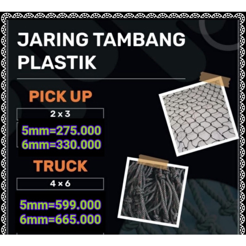 Jual Jaring tambang kelapa sawit jaring tutup pick up dan truk kelapa ...