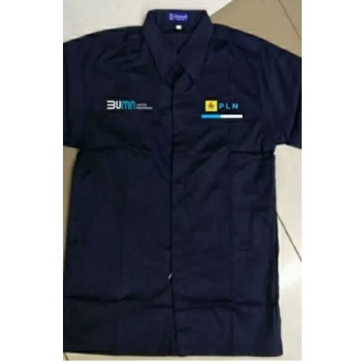 Jual SERAGAM PLN/KEMEJA BUMN/KEMEJA PRIA/KEMEJA CUSTOM BORDIR | Shopee ...