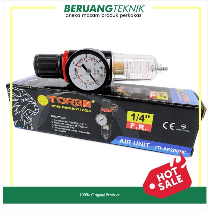 Jual TORA Filter Angin Single Plastik 1/4 Inch - Air Unit Single ...