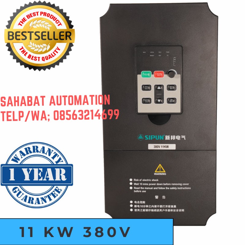 Jual Inverter Motor 11KW 15HP 380V 3Phase Inverter 15 HP 11 KW VFD Sipun | Shopee Indonesia