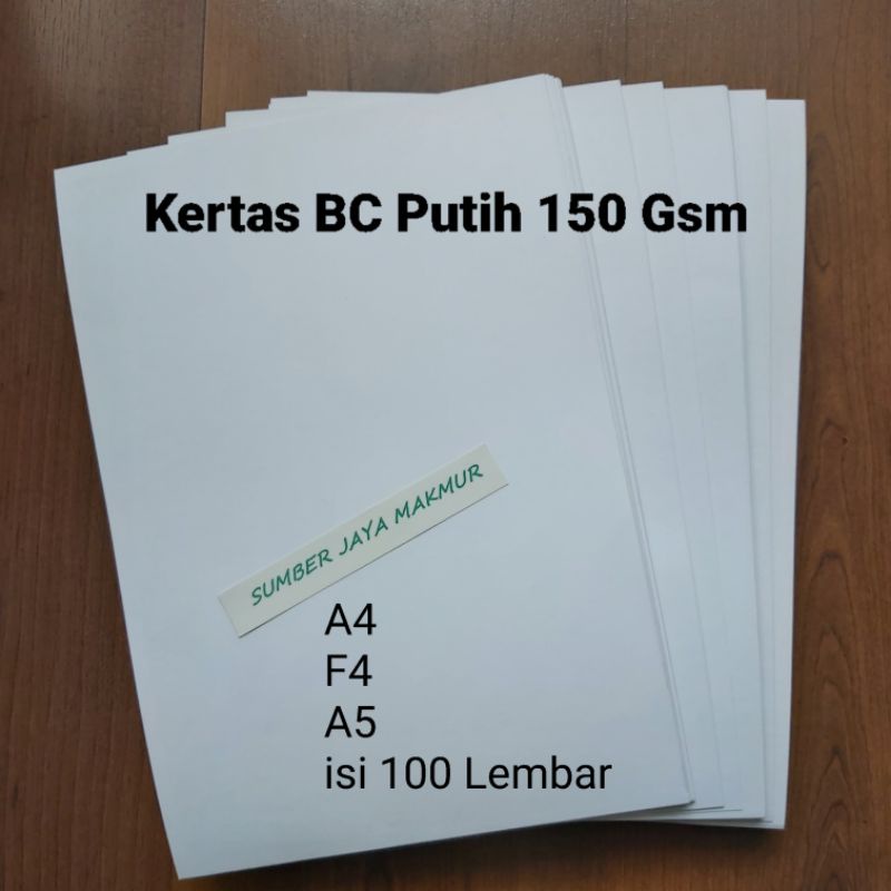 Jual Kertas BC 150 Gsm inkjet - 100 Lembar | Shopee Indonesia