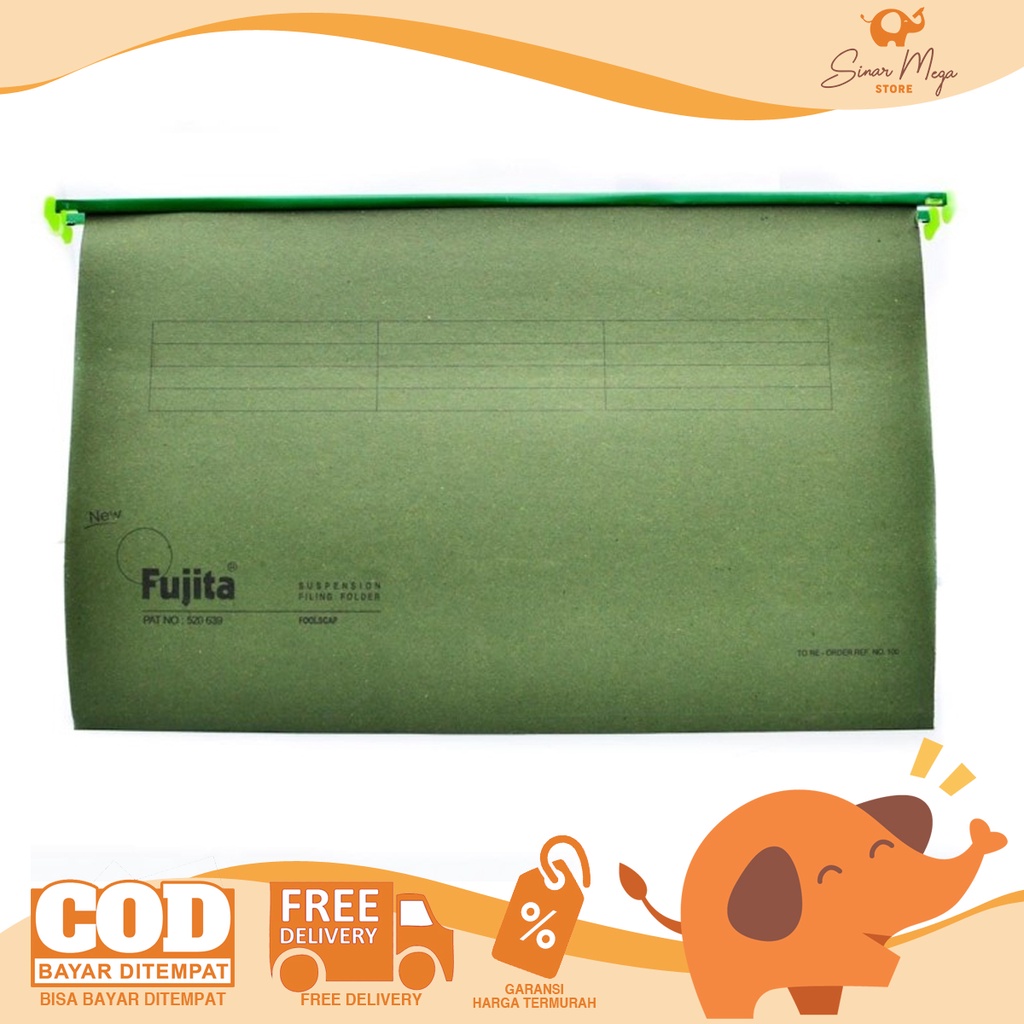 Jual Fujita Suspension File Foolscap Size Army No.100/ Filing Folder ...