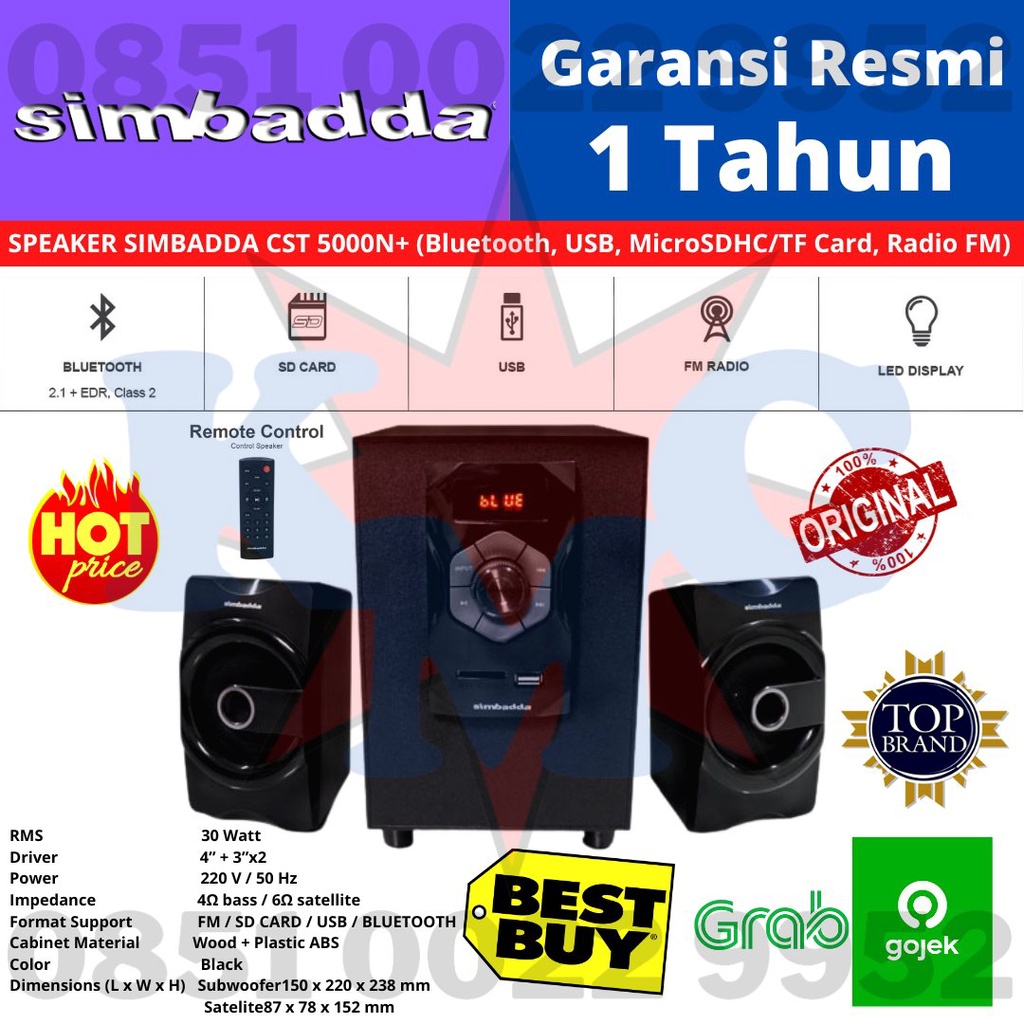 Jual SPEAKER SIMBADDA CST-5000N PLUS SPEAKER BLUETOOTH CST 5000N+ CST ...