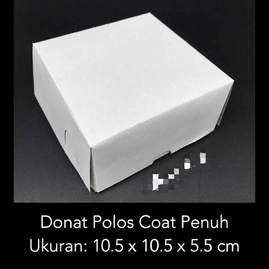 Jual Dus Donat Kilap Putih Tutup Penuh 10.5x10.5x5.5 cm/ Dos Kue ...
