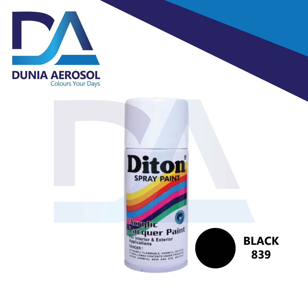 Jual 839 Black Diton Pilox Pylox Cat Semprot | Shopee Indonesia
