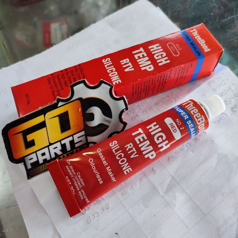 Jual Lem Gasket Lem Perpak ThreeBond Red High Temp RTV Silicone 30gram ...