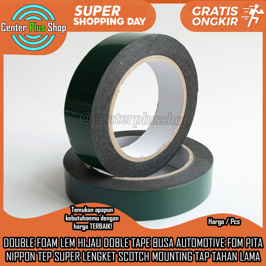 Jual Nachi Lem Double Foam Tape Busa Bolak Balik Hijau Lapisi Bahan ...