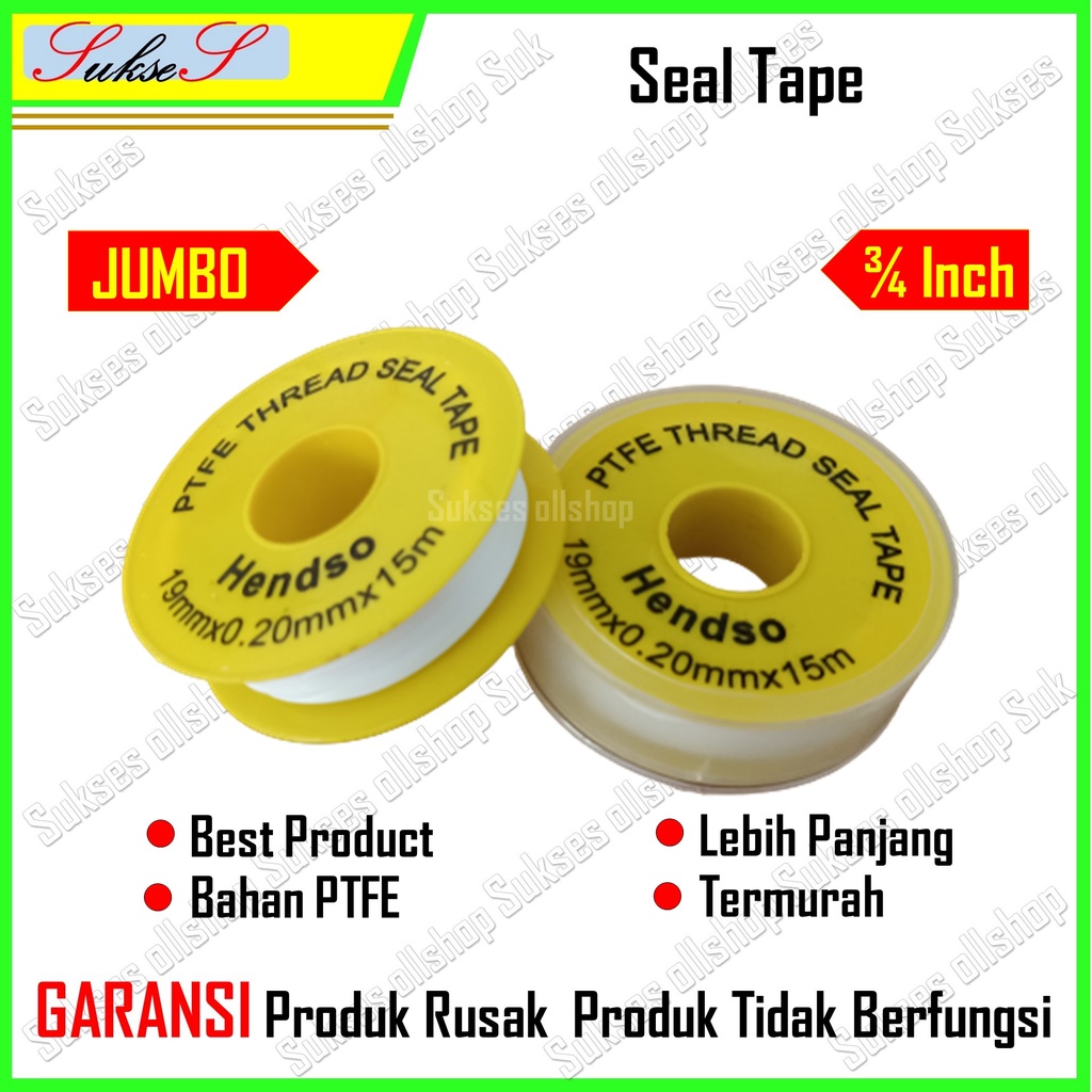 Jual Seal Tape Kran 3/4 inch / Seal Tape Jumbo / Seal Tape Seltip ...