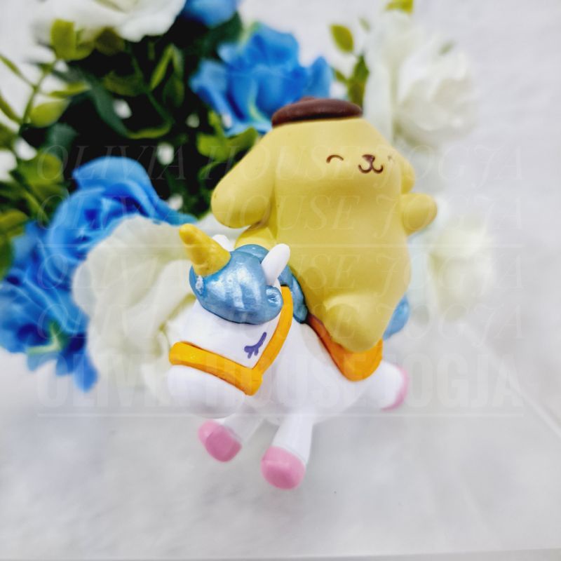 Jual Action Figure Pompompurin Unicorn Cake Topper Pompompurin Unicorn ...