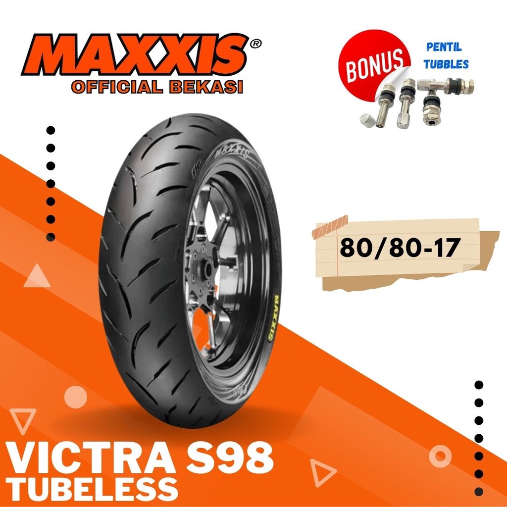 Jual BAN MAXXIS VICTRA TUBELESS / ( 60/80 - 60/90 - 70/90 - 80/80 - 80/ ...