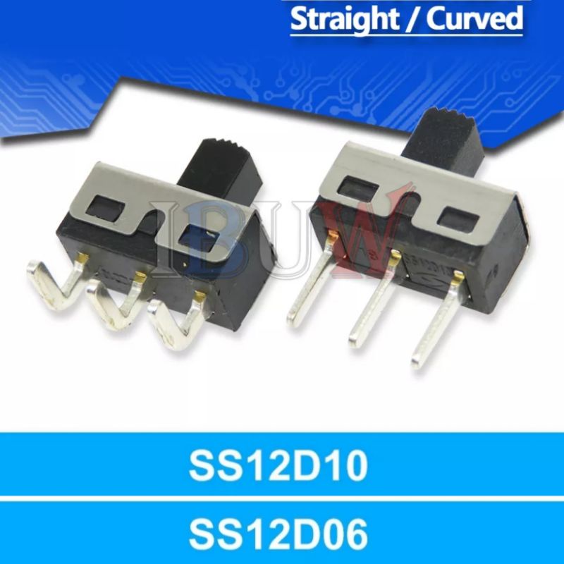 Jual SS12D10 SS12D06 Large Current Toggle Switch 1p2t Saklar Geser 4.7mm 3 Pin | Shopee Indonesia