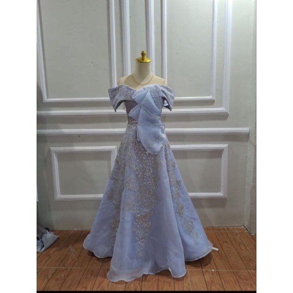 Jual Gaun mama pengantin / dress pesta Organza / baju singer pemyanyi ...