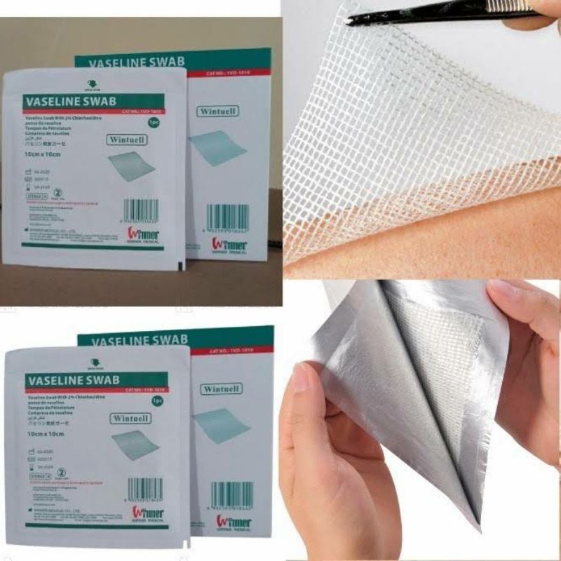 Jual lomatul 10cm x 10cm / Vaseline swab 10cm x 10cm / Kasa Steril ...