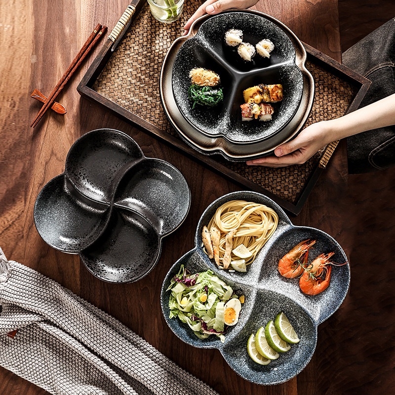 Jual ASHOME piring sekat keramik galaxy series bahan tebal tahan panas ...