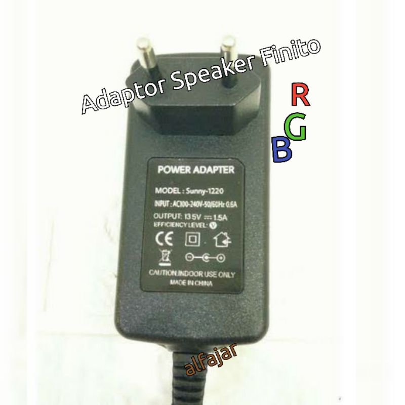 Jual Adaptor Speaker 13.5V 2A Meeting Bluetooth Finito BSMF1309 15 Inch ...