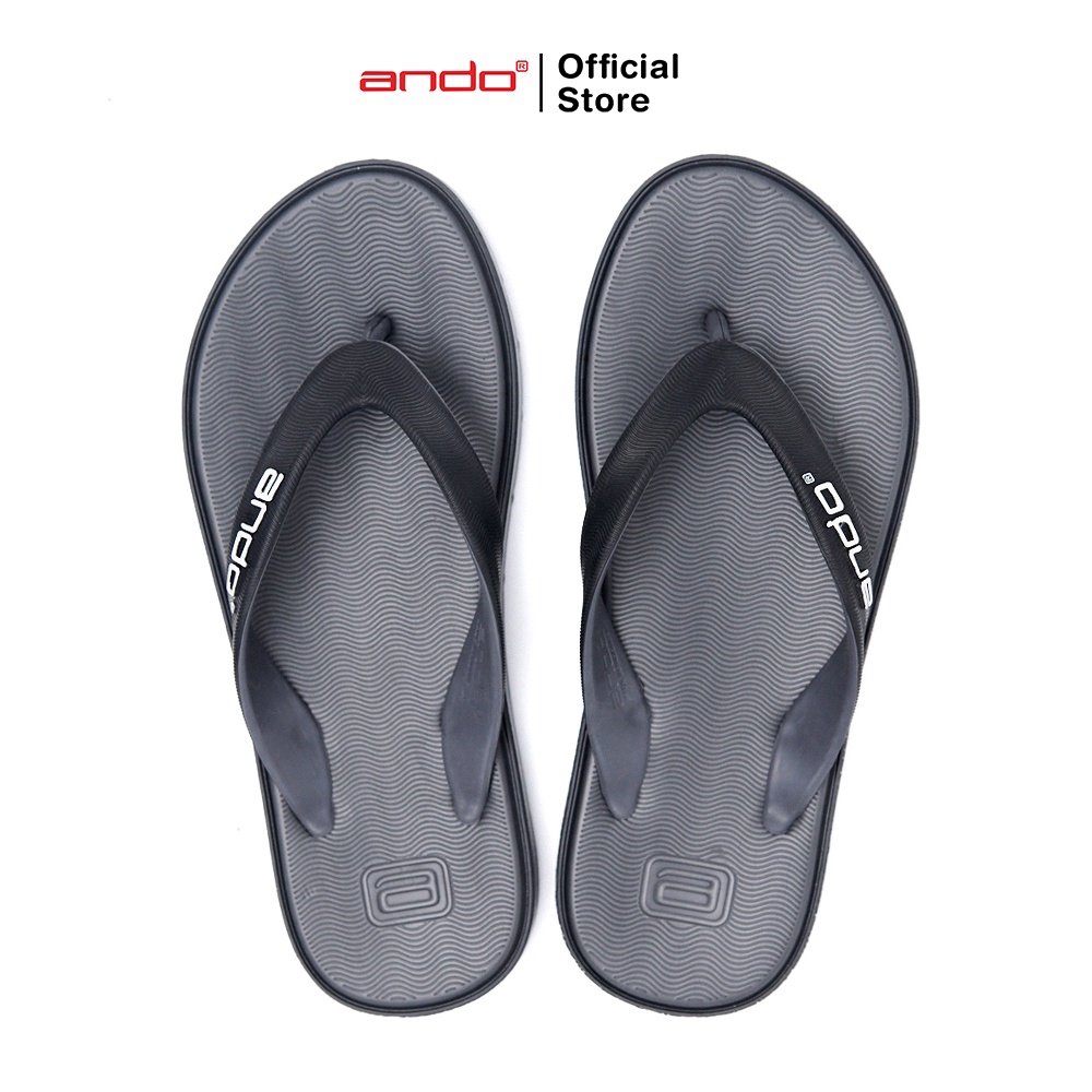 Jual Ando Official Sandal Jepit Bomber Pria Dewasa - Hitam/Abu Abu Tua ...