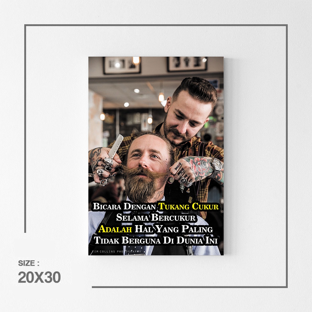 Jual Hiasan dinding barbershop - Poster kayu barbershop - Kata kata ...