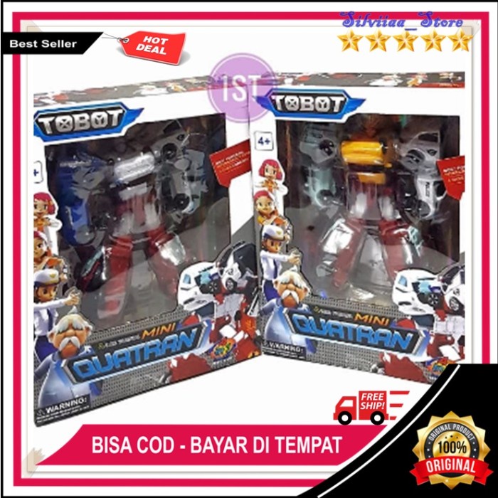 Jual Promo!!! Mainan Mini Tobot Miniatur Quatran A Robot Transformers ...