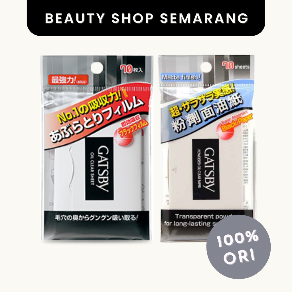 Jual GATSBY - Facial Oil Absorbing Paper 70 Sheets Black Kertas Minyak ...