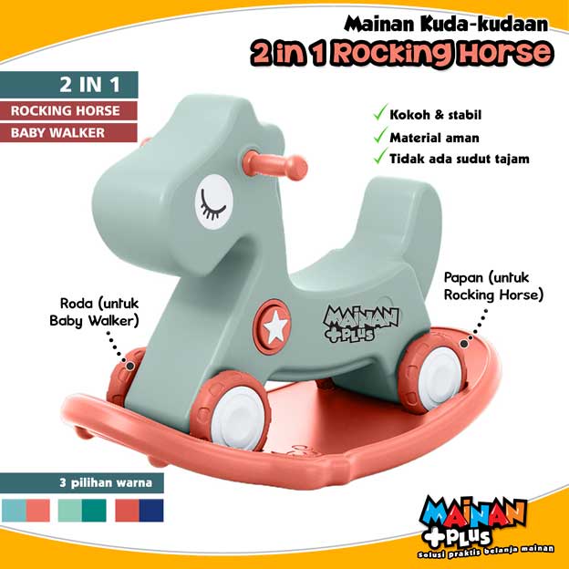 Jual Mainan Kuda Kudaan Goyang Anak Rocking Horse Baby Walker Balance ...