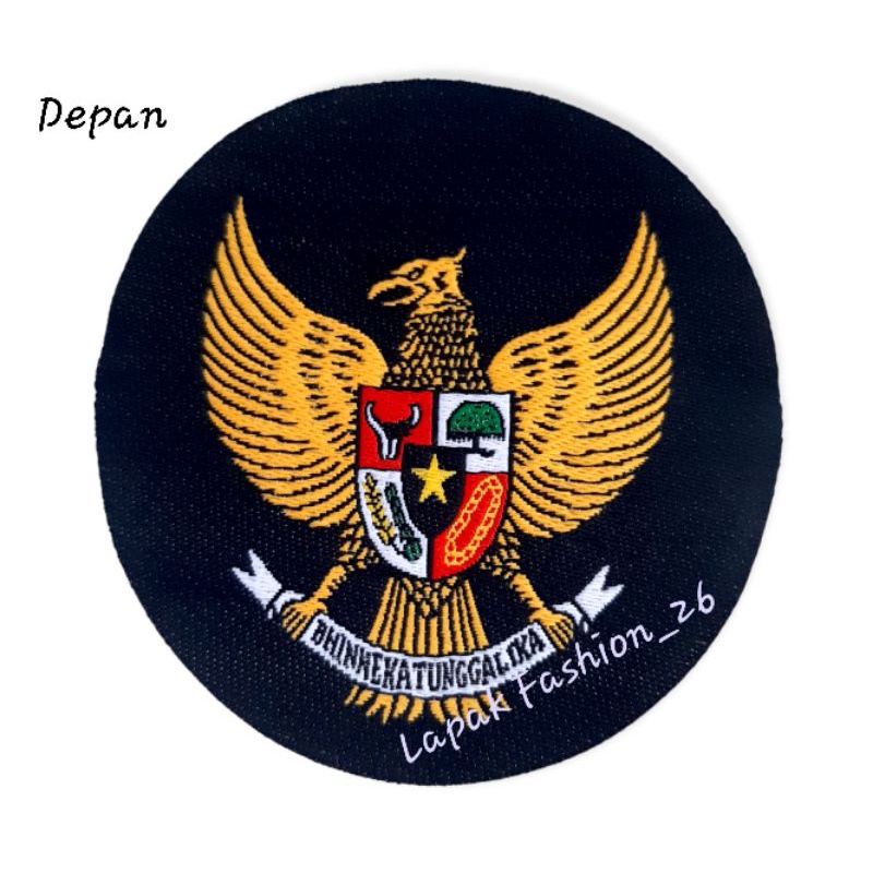 Jual Logo Patch Woven / Emblem Club Bola Garuda Hitam Bulat | Shopee ...