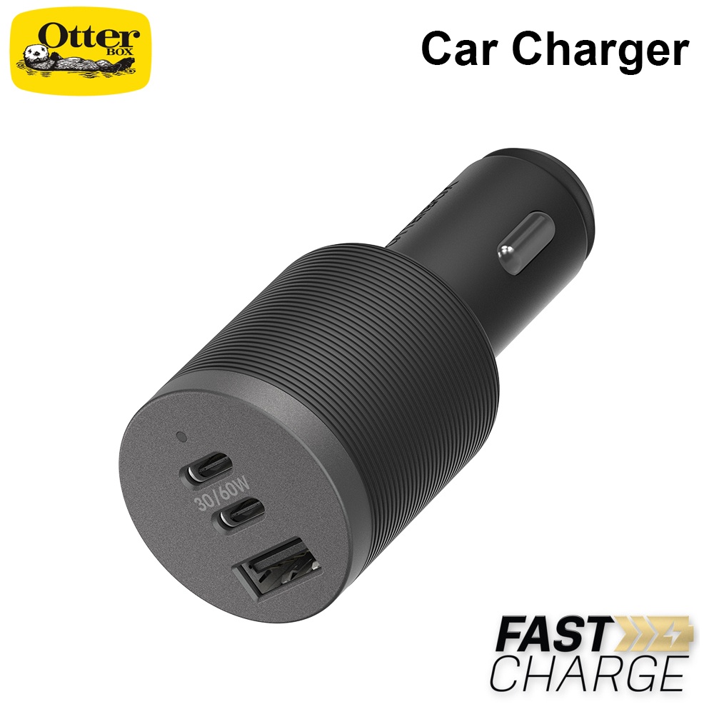 Jual OtterBox Car Charger 72W 3 Port USB C 30W x 2 USB A 12W Fast ...