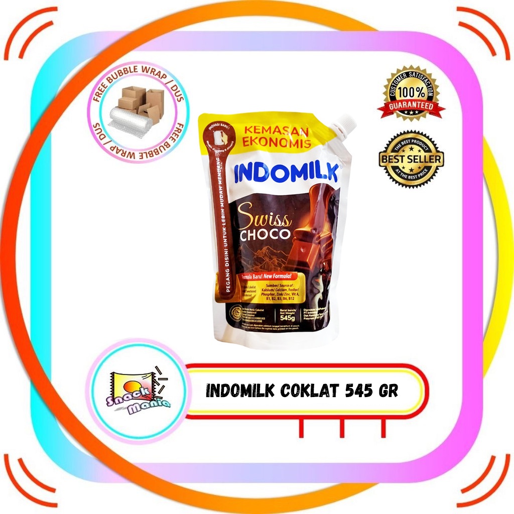 Jual Susu Indomilk Kental Manis SWISS CHOCO SKM 545 gr Pouch Coklat ...