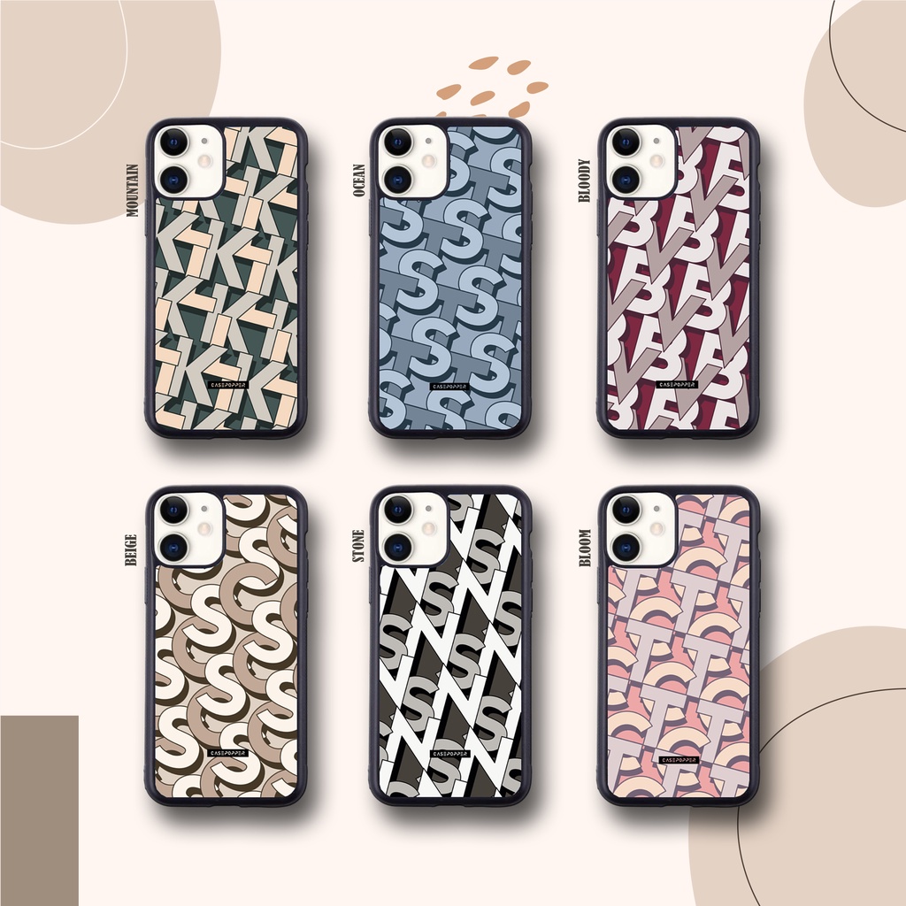Jual Personalized initials pattern earth tone phone case by casepopper ...