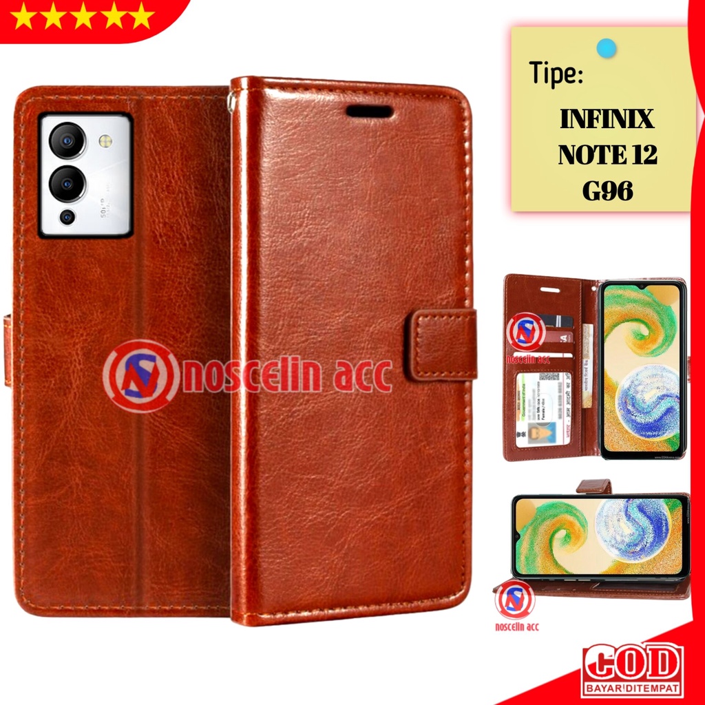 Jual Flip Leather Case untuk Infinix Note 12 G96 (X670) 6.7in Sarung ...