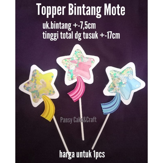 Jual Cake topper Bintang / Star Mote | Shopee Indonesia