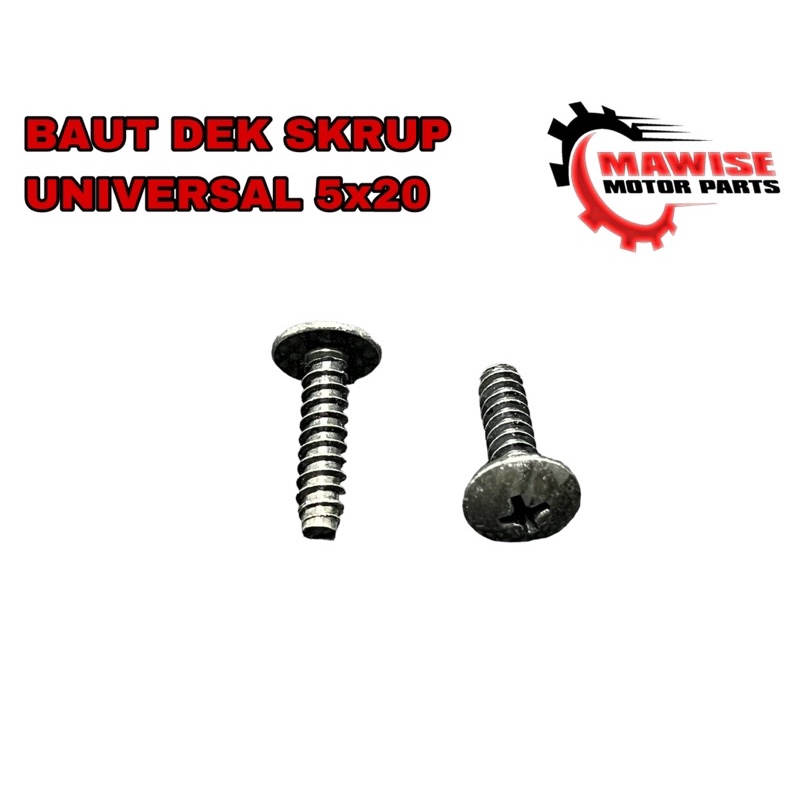 Jual BAUT DEK SKRUP UNIVERSAL 5x20 / SEKRUP BAUT BODY 5x20 | Shopee ...