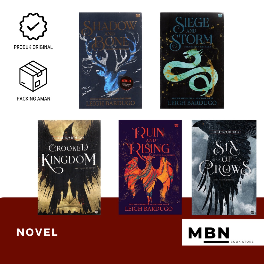 Jual Novel SIEGE OF STORM/ SHADOW BONE/ CROOKED KINGDOM/ RUIN & RISING ...