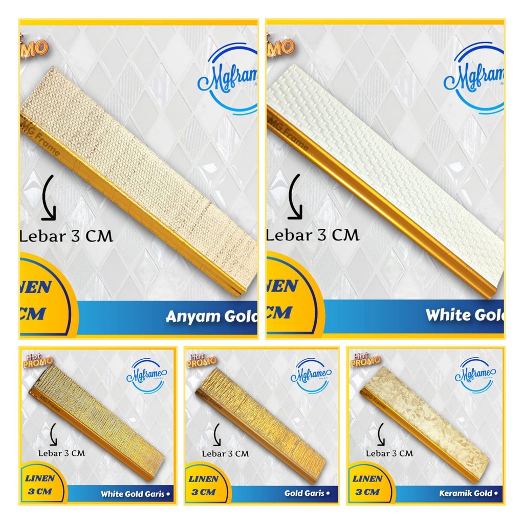 Jual BATANGAN LINEN 3 CM per 1meter/BATANGAN PANEL/BATANGAN PIGURA ...