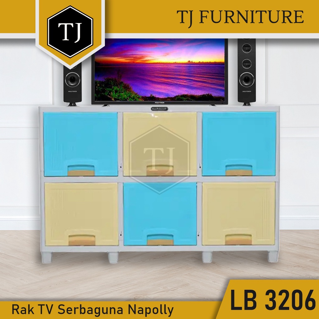 Jual Napolly Locker Box LB 3206 Rak TV Plastik Motif Rotan Serbaguna ...