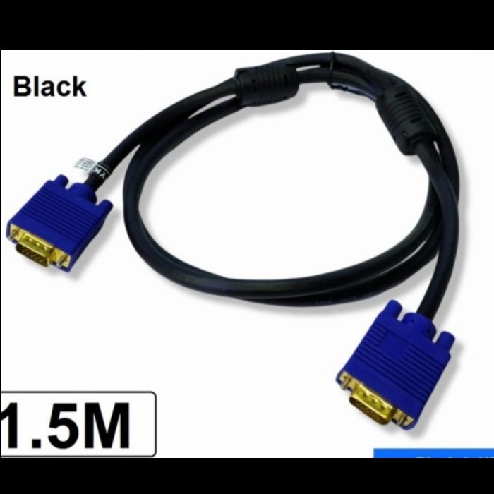 Jual Kabel VGA Gold Plated Male To Male 1.5M Kabel VGA Gold Plated 1.5Meter | Shopee Indonesia