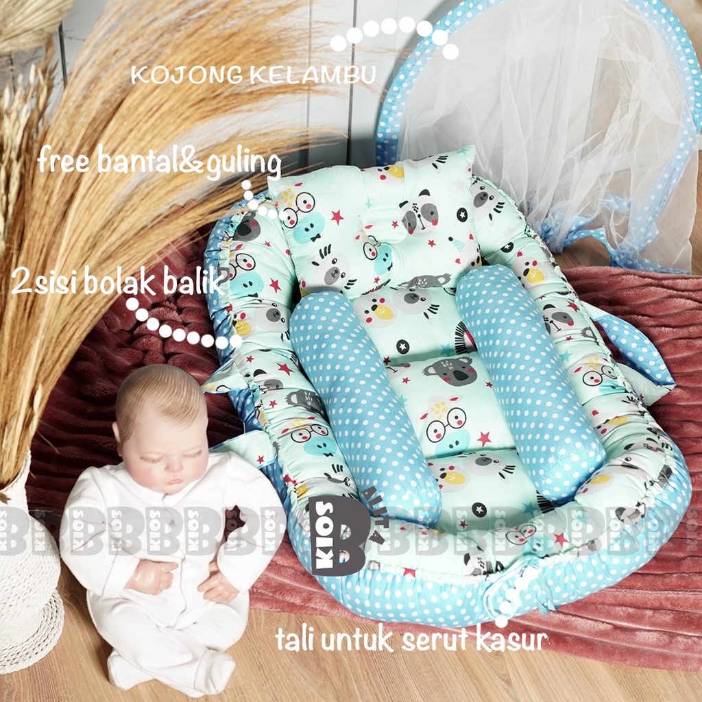 Jual KASUR BAYI BABY NEST PREMIUM DENGAN KELAMBU + FREE BANTAL PEYANG ...