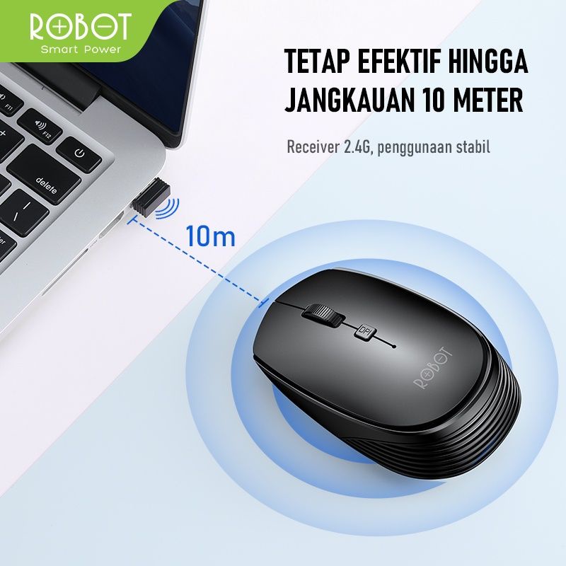 Jual MOUSE WIRELESS / MOUSE WIRELESS ROBOT / MOUSE WIRELESS ROBOT M205 ...
