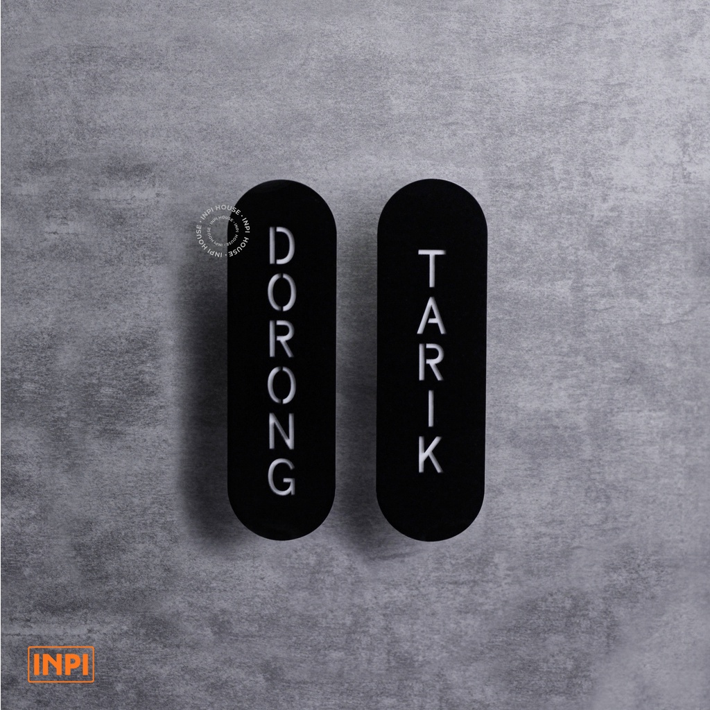 Jual Akrilik Tarik Dorong Papan Signage Pintu Push Pull - INPI House ...