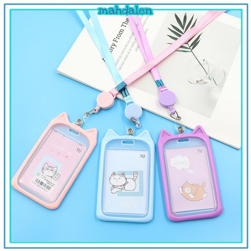 Jual {GKB2} NAME TAG LANYARD GANTUNGAN KARTU MOTIF KUCING NAME TAG TALI ...