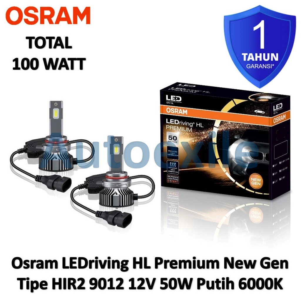 Jual Osram LEDriving Premium New Gen LED HL HIR2 9012 PX22d 12V 50W 6000K Putih White Original ...