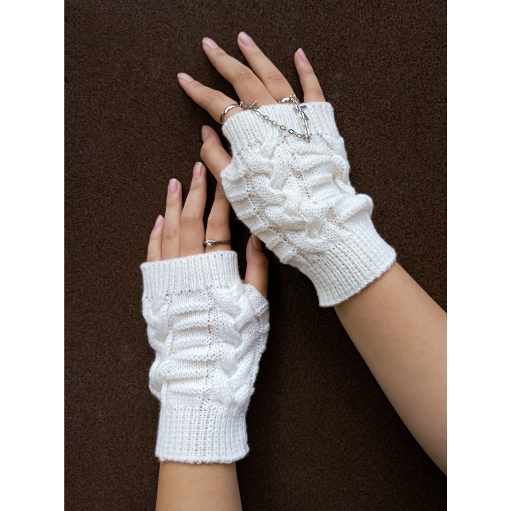 Jual Handsock Rajut Sarung Tangan Pendek Fingerless GLOVES | Shopee Indonesia