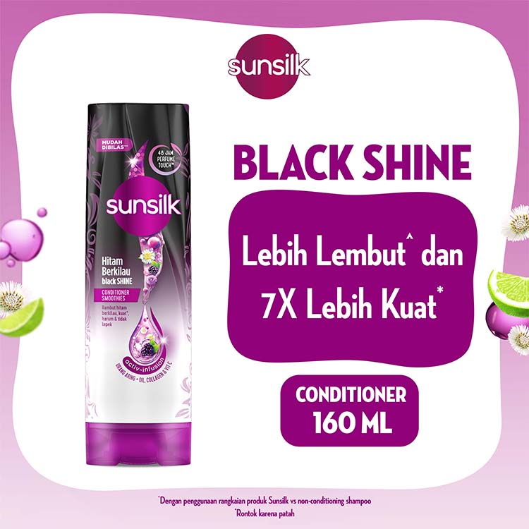Jual Sunsilk Conditioner Smoothies Rambut Hitam Berkilau Black Shine ...