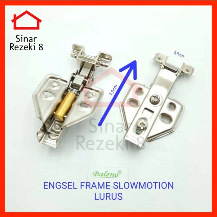 Jual Engsel Engsel Sendok Frame Aluminium Slow Motion Hidrolik Lurus Soft Close | Shopee Indonesia