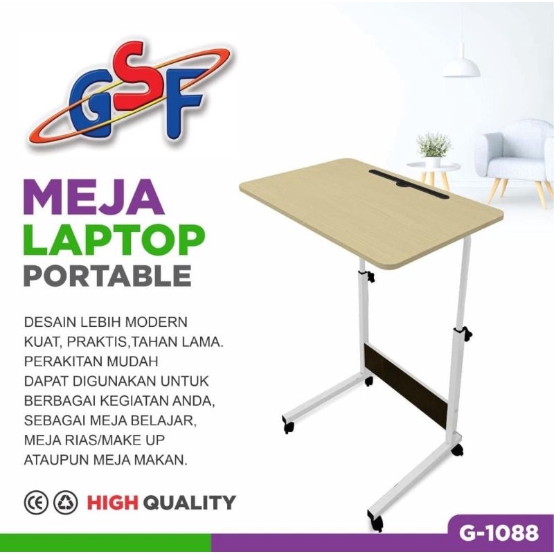 Jual MEJA RODA 1088 Laptop Belajar Portable Dengan Roda Tinggi Bisa ...