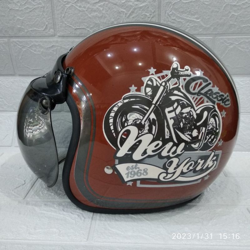 Jual Helm Bogo Retro Tiger Motif | Shopee Indonesia