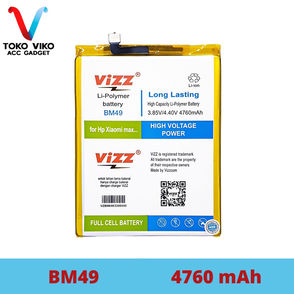 Jual Vizz Xiaomi BM49 Mi Max 1 Baterai Batre Original | Shopee Indonesia