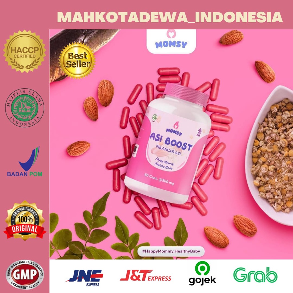 Jual MOMSY SUPLEMENT ASI BOOSTER PELANCAR ASI 100% ORIGINAL, BPOM & MUI HALAL | Shopee Indonesia