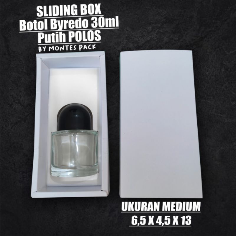 Jual SLIDING BOX PUTIHAN / BYREDO 30ml / Slide Box parfum / Box botol ...