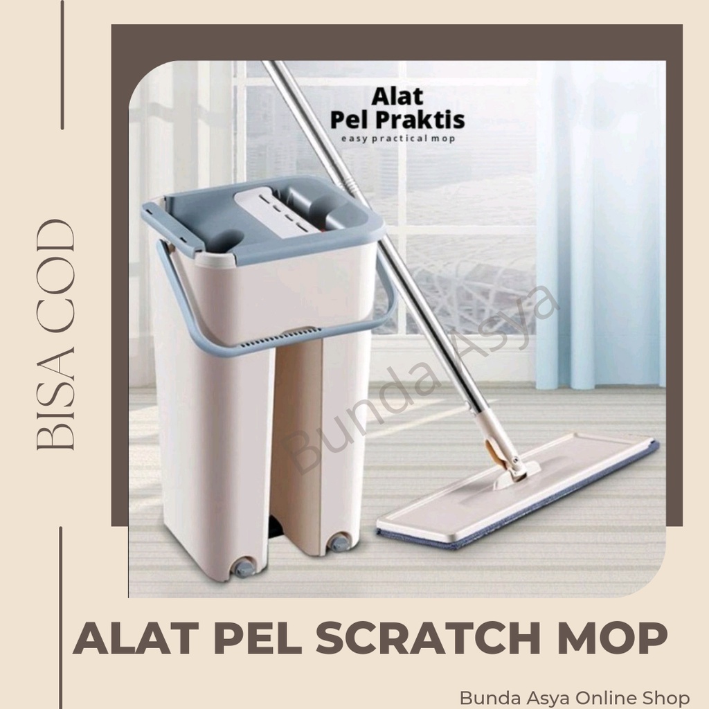 Jual Alat Pel Praktis Scratch Cleaning Mop | Shopee Indonesia